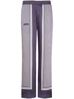 Balmain Vertical-print Straight-leg Trousers