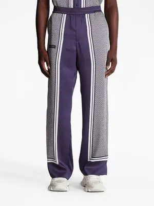 Balmain Vertical-print Straight-leg Trousers