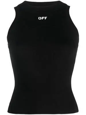 Off-White Logo-print Ribbed Knit Tank Top