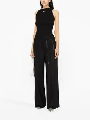 Off-White Logo-print Ribbed Knit Tank Top