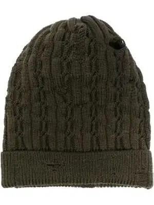 Roberto Cavalli Distressed-effect Beanie
