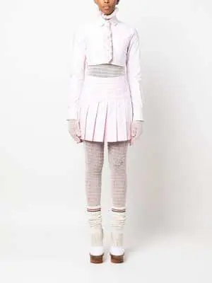 Thom Browne Round-collar Cropped Shirt