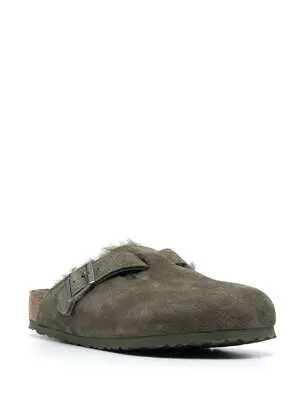 BIRKENSTOCK Boston Suede Shearling Lined Clogs