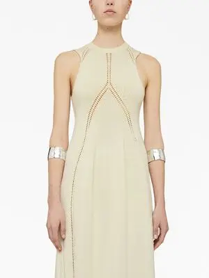 JIL SANDER Cut-out Sleeveless Midi Dress - Neutrals