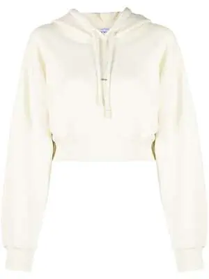 Off-white Embellished Sweatshirts Hoodies For Women
