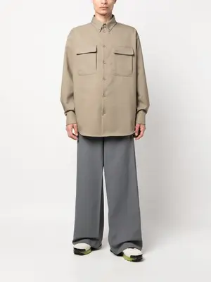 Off-White Long-sleeve Shirt - Green