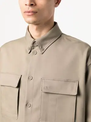 Off-White Long-sleeve Shirt - Green