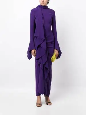 Solace London The Nella Draped Maxi Dress