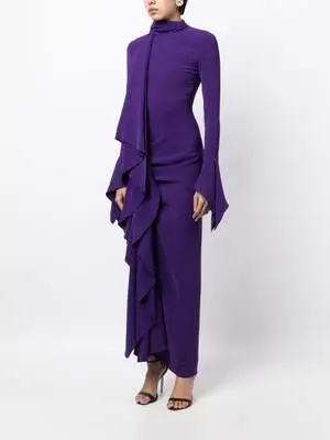 Solace London The Nella Draped Maxi Dress