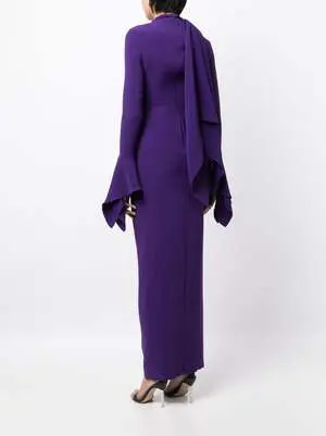 Solace London The Nella Draped Maxi Dress