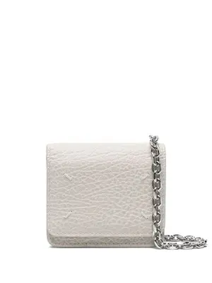 MAISON MARGIELA Four Stitches Leather Chain Wallet - Grey