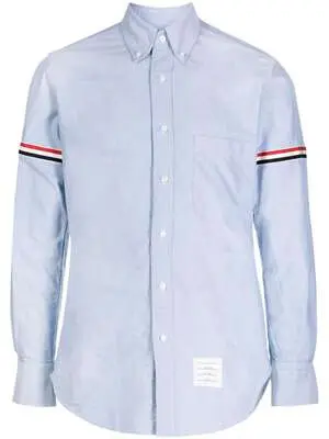 Thom Browne Oxford Rwb Armband Shirt - Blue