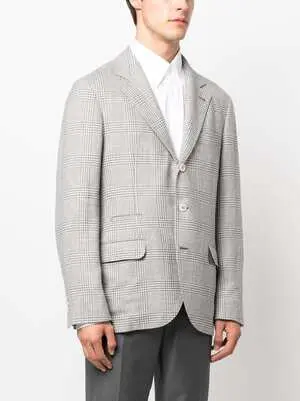 Brunello Cucinelli Checked Single-breasted Blazer