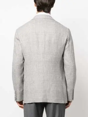 Brunello Cucinelli Checked Single-breasted Blazer