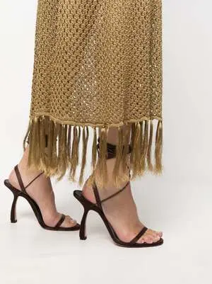 Dodo Bar Or Fringed Midi Knit Dress