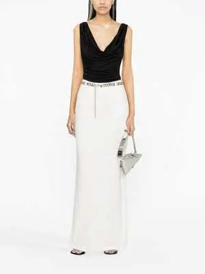 Gauge81 Juara Draped Twisted Cropped Top - Black