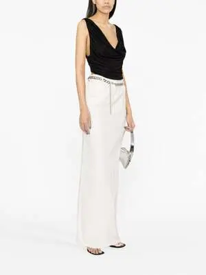 Gauge81 Juara Draped Twisted Cropped Top - Black