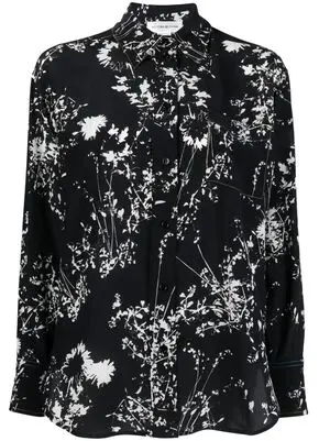 Victoria Beckham Floral-print Silk Shirt
