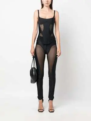 MUGLER Panelled Skinny Trousers
