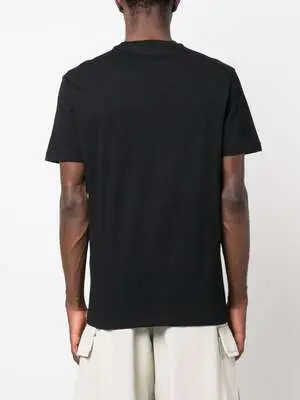 Versace Embroidered Cotton-jersey T-shirt - Black