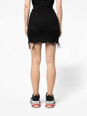 Vetements Knitted Rhinestone-embellished Miniskirt
