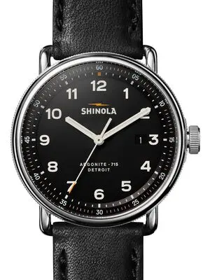Shinola 43mm Canfield Watch - Black