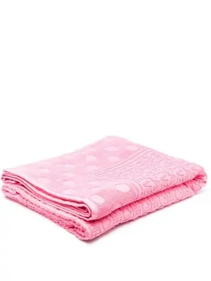 Versace Logo-print Towel - Pink