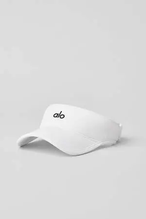 Alo Yoga Performance Eclipse Visor White/black