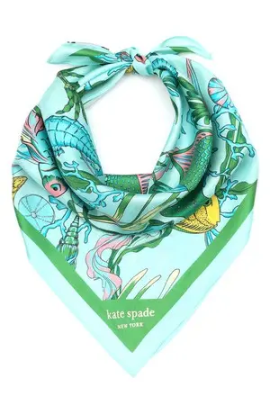 Kate Spade New York Under The Sea Silk Bandana Scarf