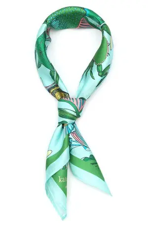 Kate Spade New York Under The Sea Silk Bandana Scarf