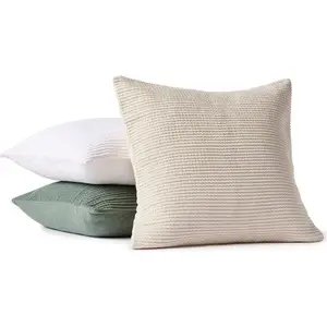 COYUCHI Marshall Organic Cotton Pillow Cover - Undyed W/oyster