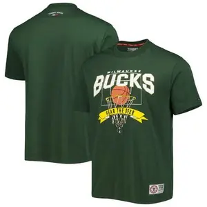 Tommy Hilfiger Milwaukee Bucks Tim Backboard T-shirt - Hunter Green