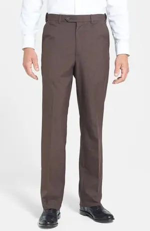 Men's Flat Front Dress Pants