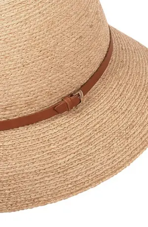 Helen Kaminski Raffia Cloche With Belted Trim