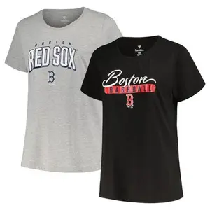 Profile Heather Gray Boston Red Sox T-shirt Combo Pack - Black