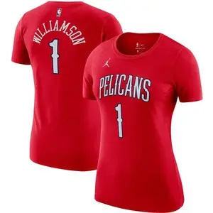 JORDAN BRAND Zion Williamson New Orleans Pelicans Statement Edition Name & Number T-shirt - Red