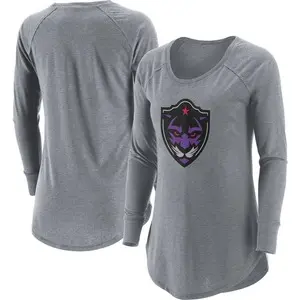 ADPRO SPORTS Panther City Lacrosse Club Primary Logo Tri-blend Long Sleeve T-shirt - Gray