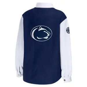 WEAR BY ERIN ANDREWS Penn State Nittany Lions Embroidered Shirt Jacket - Navy