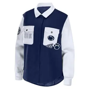 WEAR BY ERIN ANDREWS Penn State Nittany Lions Embroidered Shirt Jacket - Navy