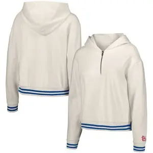 LUSSO St. Louis Cardinals Quarter-zip Hoodie - White