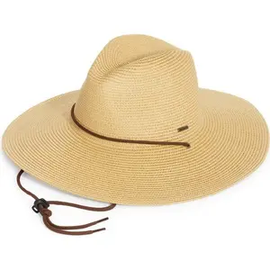 Brixton Mitch Packable Straw Sun Hat - Tan