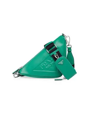 Prada Prada Triangle Leather Shoulder Bag One-color