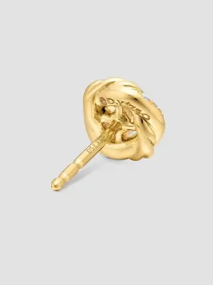 David Yurman Petite Infinity Stud Earrings In 18k Yellow With Diamonds, 7.8mm