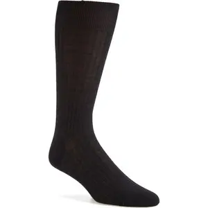 Pantherella Merino Wool-blend Dress Socks - Black