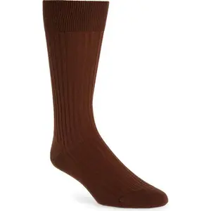 Pantherella Pantherella Merino Wool-Blend Dress Socks Conker