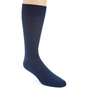 Pantherella Merino Wool-blend Dress Socks - Dk Blue