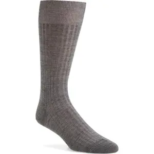 Pantherella Merino Wool-blend Dress Socks - Mid Grey Mix