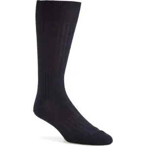 Pantherella Merino Wool-blend Dress Socks - Navy