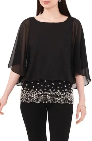 Chaus Embellished Top - Black