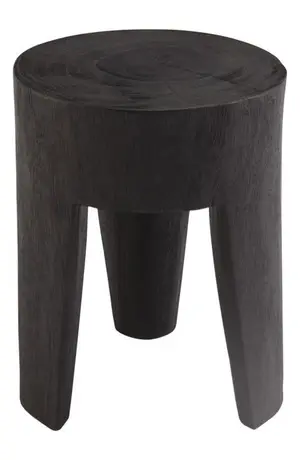RENWIL Katmai Wood Accent Table - Burned Black